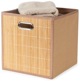 Bambusový úložný box v přírodní barvě 31x31x31 cm – Compactor