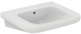 Ideal Standard Contour 21+ - Umyvadlo bezbariérové 65x56 cm, s přepadem, bez otvoru pro baterii, SmartGuard+, bílá E3623HY