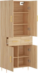 Skříň highboard dub sonoma 69,5 x 34 x 180 cm kompozitní dřevo 3198140