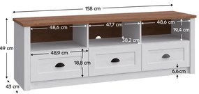 Kondela TV stolek, sosna andersen/dub lefkas, PROVANCE
