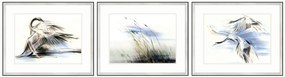 Elegantní triptych do obývacího pokoje v moderním stylu a stylu japandi Vodní Série | Anna Borkowska