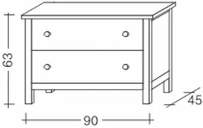 Gazel NATUR Komoda II. - velká