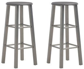 Barové stoličky 2 ks antracitové MDF 284387