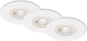 Brilo Vestavné LED svítidlo Kulana 3 ks, bílá, pr. 90 mm