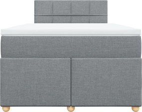 Box spring postel s matrací světle šedá 120 x 200 cm textil 3288947