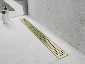 Mexen Flat M08 kryt pro liniový odtok 90 cm, zlatý kartáčovaný - 1A25090