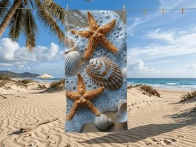 Rychleschnoucí plážová osuška SEA STARS barevná 70 x 140 cm, 100% mikrovlákno