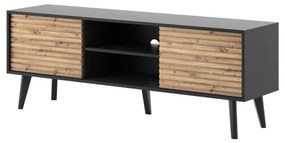 TV stolek Mostero MSRTV154, Barva: černá / černá + dub artisan