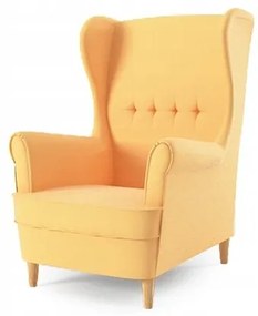 Moderní pohodlné křeslo ve žluté barvě