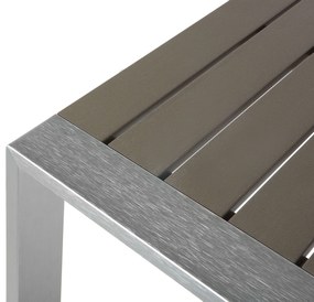 Zahradní hliníkový stůl 90 x 50 cm tmavě šedý SALERNO Beliani