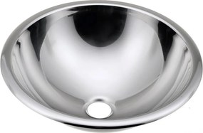 Sapho Sapho, nerezová umyvadlová mísa, průměr 41 cm, bez přepadu, ocel Aisi304, 13030.B