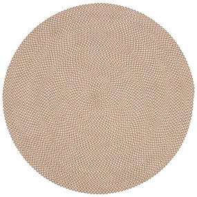 Béžový koberec z recyklovaného plastu Kave Home Rodhe, ø 150 cm