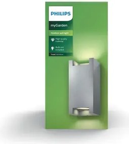 Philips Trowel 2x5W hliníkové / Venkovní nástěnné svítidlo / GU10 / IP