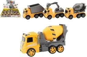 TEDDIES Stavební auto / Autíčko na setrvačník / 3 druhy / 12 ks v boxu