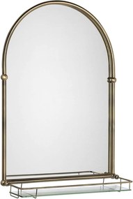 Sapho - Zrcadlo Tiga 48x67 cm, s poličkou, bronz HZ206