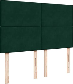 Box spring postel s matrací tmavě zelená 140x190 cm samet 3293203