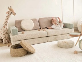 Velký multifunkční skládací bunkr z manšestru SOFA PURE Zvolte barvu: Modrá
