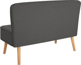 Pohovka textil 117 x 55,5 x 77 cm tmavě šedá 244071
