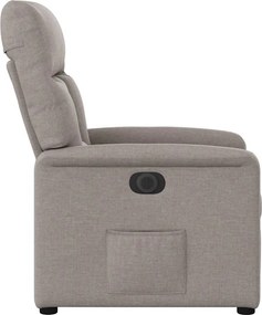 Elektrické polohovací křeslo taupe textil 3303019