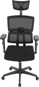 Ergonomická kancelářská židle MERANO - černá síťovina