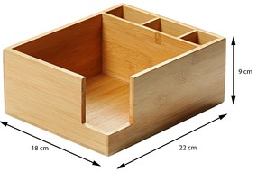 Dřevěný kuchyňský organizér Nala, 18x22x9 cm