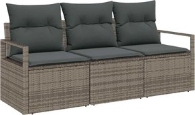 Set pohovek 3 ks Šedá polyratan 3346239