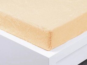 XPOSE® Mikroplyšové prostěradlo Exclusive na vysokou matraci - vanilkové 180x200 cm