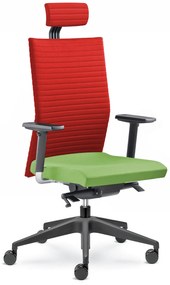 LD seating Element 435-SYS - Kancelářská židle  - červená/zelená