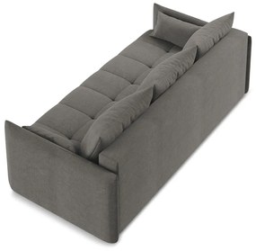 Tmavě šedá rozkládací/s úložným prostorem pohovka 225 cm Moku – Makamii