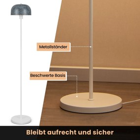 Costway Stojací lampa 146 cm s nožním spínačem a paticí E 27 a stínidlem lampy