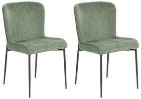 Sada 2 jídelních židlí zelené ADA Beliani