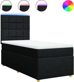 Box spring postel s matrací černá 80 x 200 cm textil 3293409