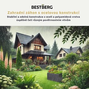 Vyvýšený zahradní záhon BestBerg VZ-735A / 735 l / 150 x 70 x 70 cm / šedá