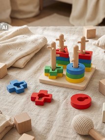 Sinsay - Skládačka s barevnými kostkami - vícebarevná