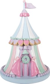 Vánoční dekorace figurka cirkusový stan Pastel Christmas Chic - Ø 20*29 cm