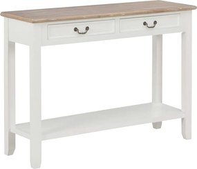 vidaXL Konzolový stolek 110 x 35 x 80 cm dřevo [249900] Barva: Bílo-hnědá