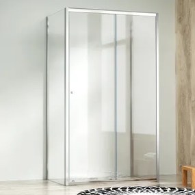 NICOL COMBI II Chrom 90x120x90 Čiré Sprchový kout s posuvnými dveřmi