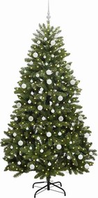 Umělý vánoční stromeček 210 cm 300 LED Teplá bílá PVC a ocel 3395697