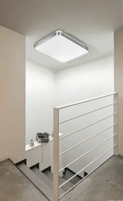 LED stropní svítidlo Quadro 50 Led CCT Silver s dálkovým ovladačem