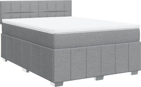 Box spring postel s matrací světle šedá 160 x 200 cm textil 3289419