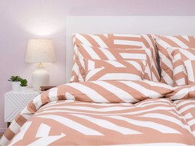 Bavlněné povlečení Zebra světle hnědé 140x200, 70x90 cm