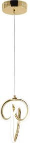 Toolight Toolight, LED závěsné svítidlo, 11W, 3000K, LHJ092-1CP, zlatá lesklá, OSW-60041