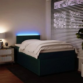 Box spring postel s matrací tmavě zelená 120 x 200 cm samet 3290013