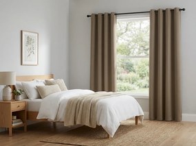 Béžový závěs OXFORD 140x250 cm Zavěšení: Řasící páska