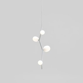 Závěsné svítidlo v organickém designu Ivy Vertical White Sklo: Bílé