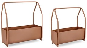 BIZZOTTO Set 2 květináčů KEYRA hnědá