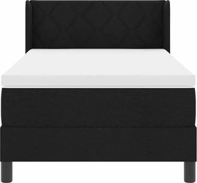 Postel s boxspringem s polštářem Černý 200 x 100 cm textil 3341155