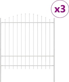Zahradní plot WOERDEN 3 ks 170 x 215 cm Práškově lakovaná ocel 3360146