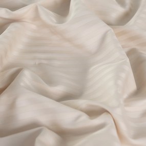 Damaškové saténové prodloužené povlečení Pruh 10 mm - Champagne Velikost: 140 x 220 + 70 x 90