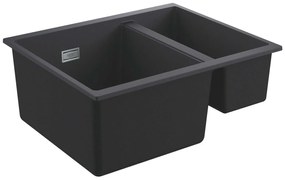 Grohe - Kompozitní dřez K500 s odtokem, 56x46 cm, granitová černá 31648AP0